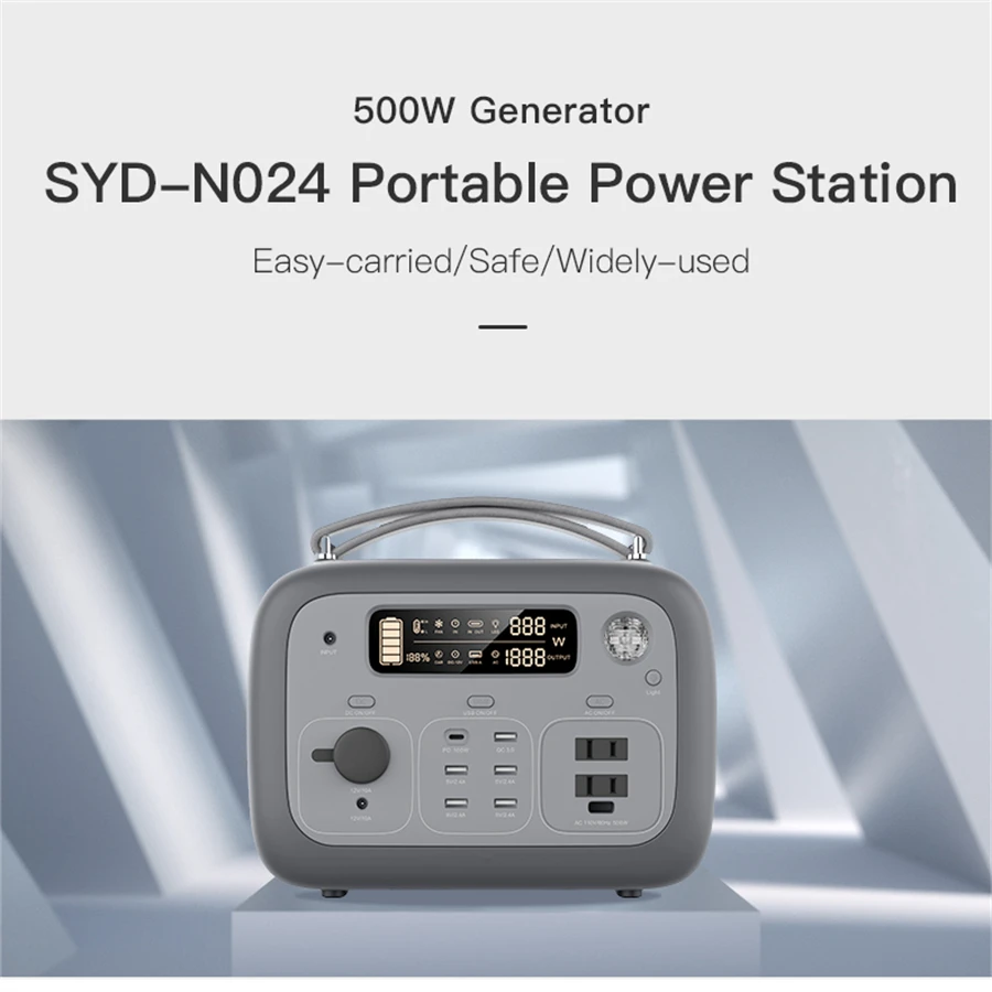 Solar Generator Outdoor Bank Portable Solar Lifepo4 200w 300w 500w 600w 1000w 2000w Portable ...