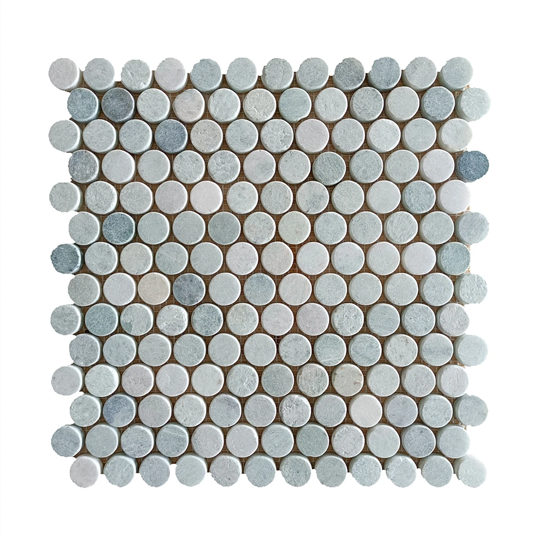 Ming Green and White Marble Mosaic Tile for Kitchens & Bathrooms