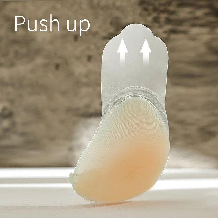 3 Size Transparent Front Buckles Backless Push up Silicone Invisible ...