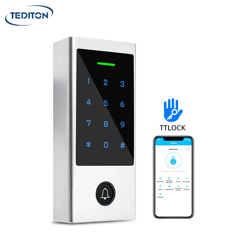 Tediton Waterproof Magnetic TTlock App Rfid Touch Keypad Smart Lock Access Control System ...