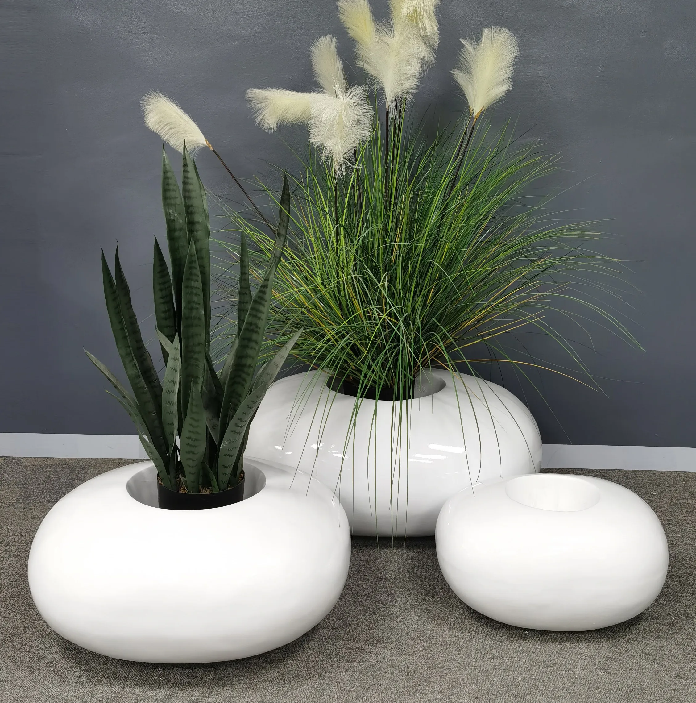 Large Fiberglass Flower Pot - Modern Luxury for Indoor & Outdoor