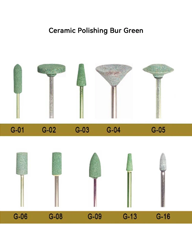 Dental Lab Ceramic Mounted Metal Shank Burs Jewelry Grinding Stone ...