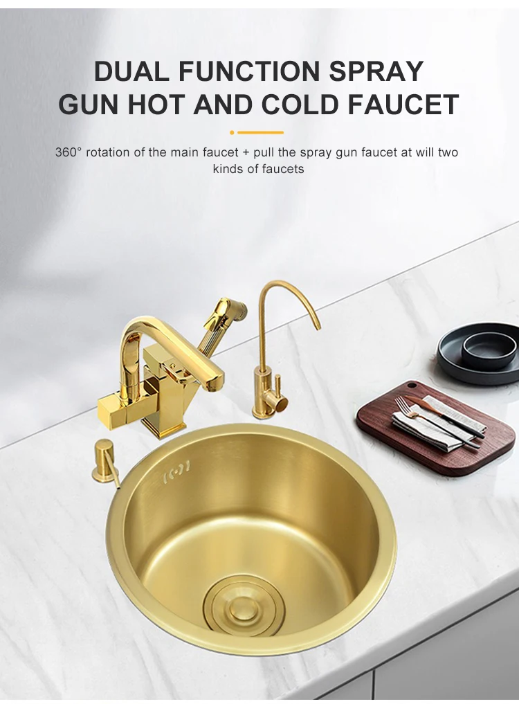 New Design Gold Table Top Coffee Bar Hotel Wash Basin Bathroom Mini ...