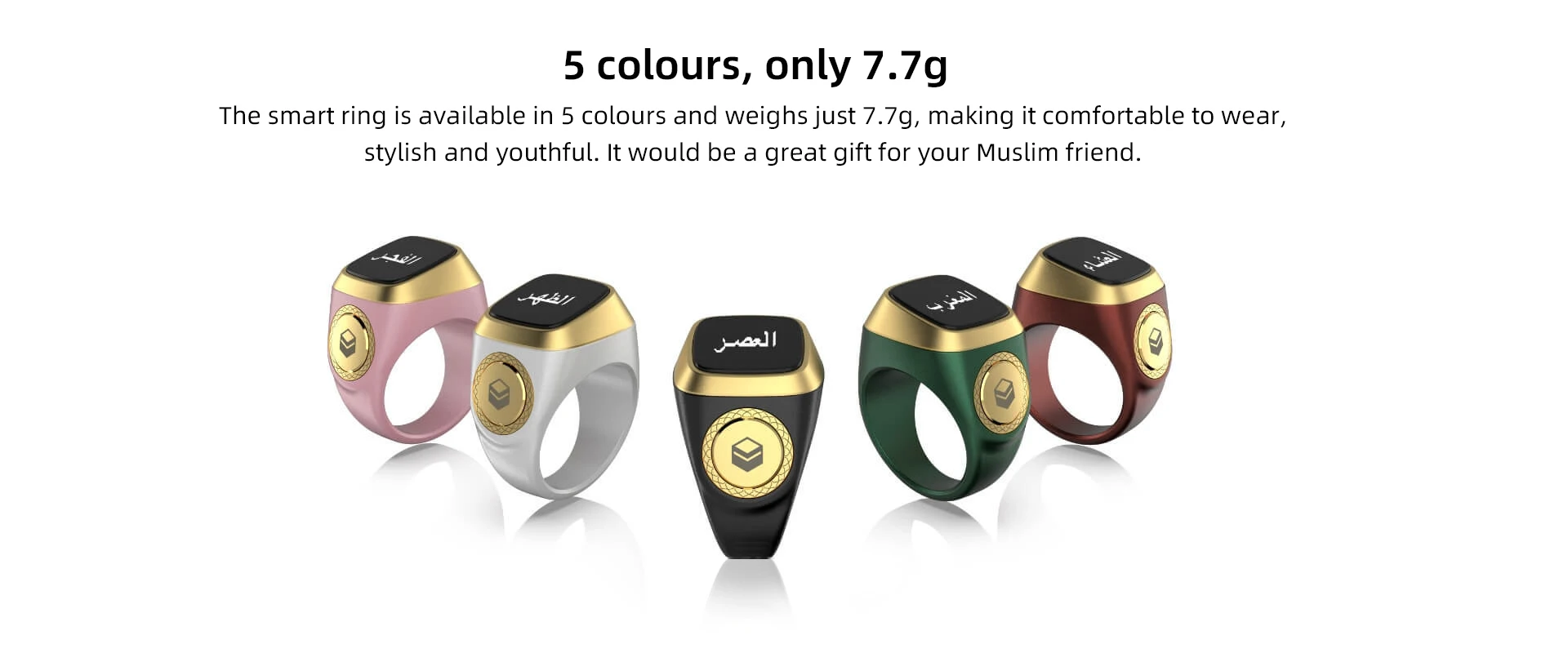 Muslim Prayer Counter Ring - Smart Ring with Tasbih Beads