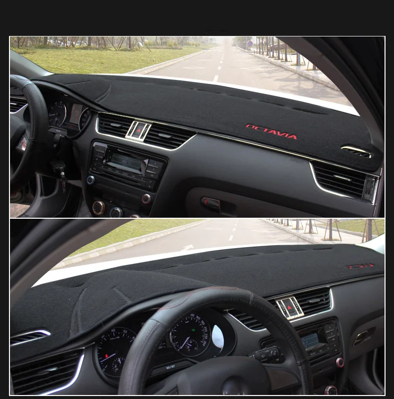 Custom Fit Dashboard Black Center Console Cover Dashboard Mat Protector ...