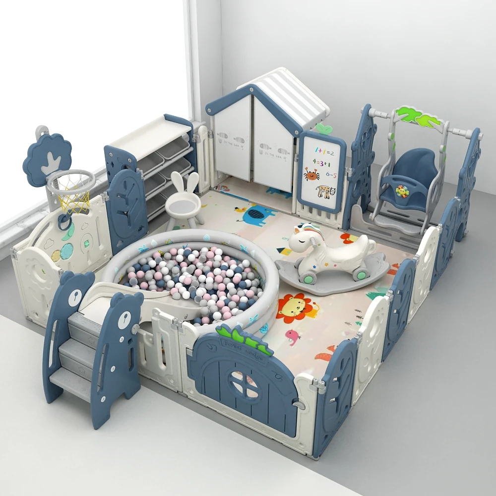 Migo Bear Children's Play Fence Above Ground Baby Indoor Home Park Kids ...