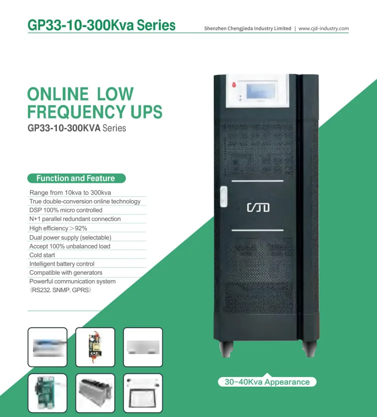 3 Phase 380v 400v 160kva 144kw Online Low Frequency Ups Uninterruptible ...