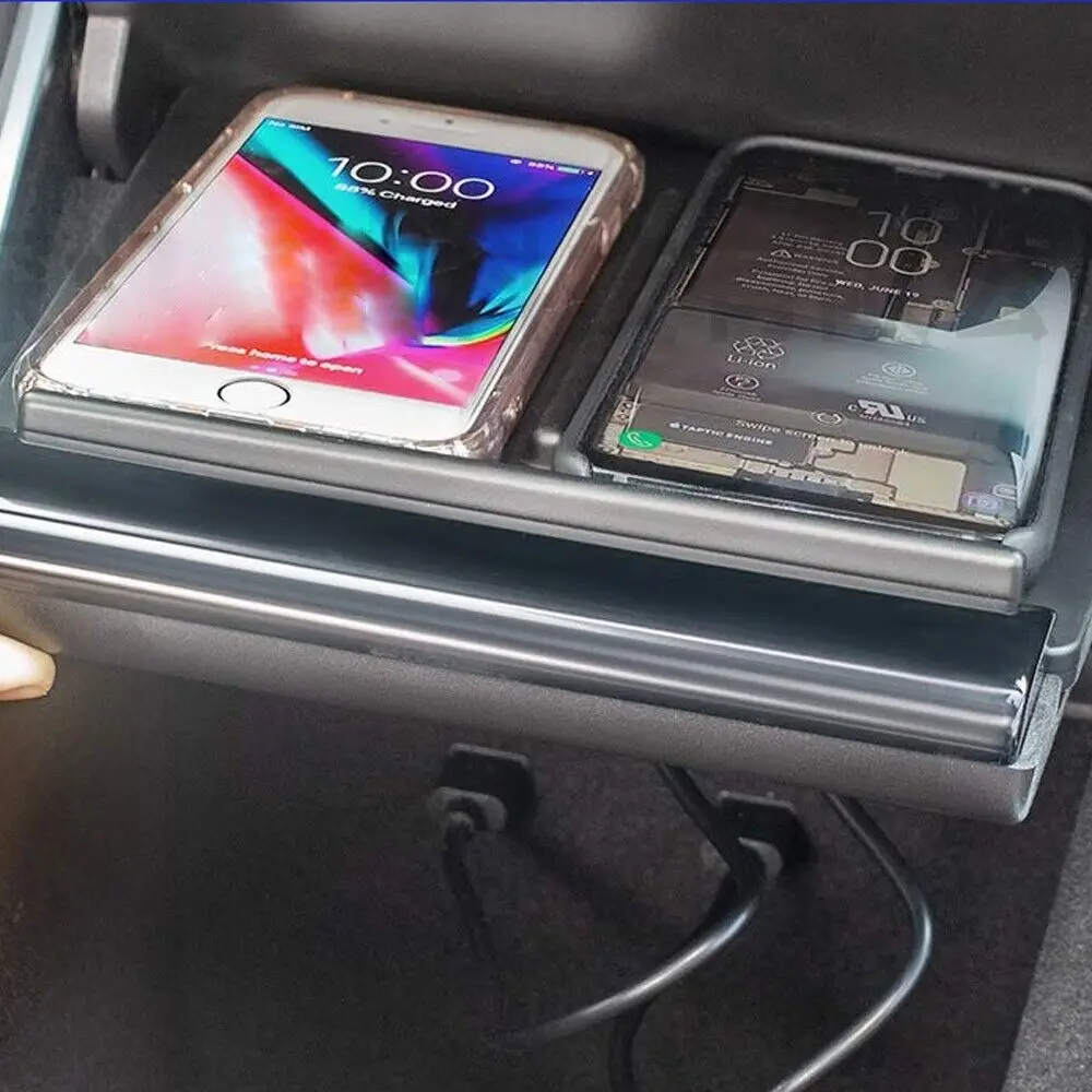 For Tesla Model Y Wireless Car Charger Phone Fast Charging Pad - Buy ...