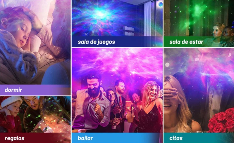 Mini Proyector Astronauta De Galaxia Nebulosa Luz Luces Estrellas ...