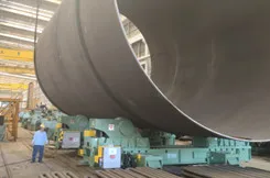 Steel Wheel Transverse Bogie Offshore Monopile Welding Roller 1000t