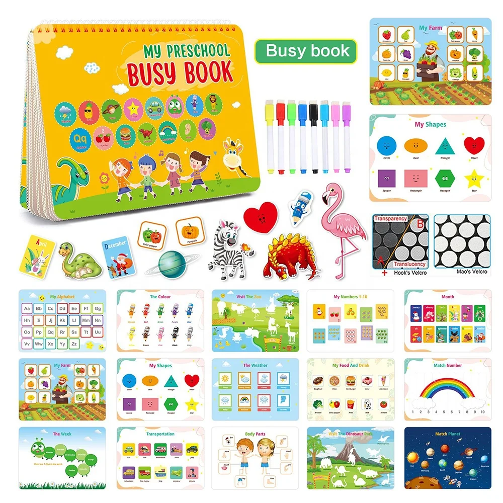 Custom Coloring Busy Book For Toddlers Autism Sensory Educational Toys ...