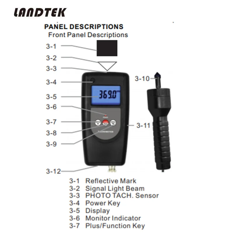 Dt-2859 Non-contact Tachometer Motor Speed Linear Speed Or Frequency ...