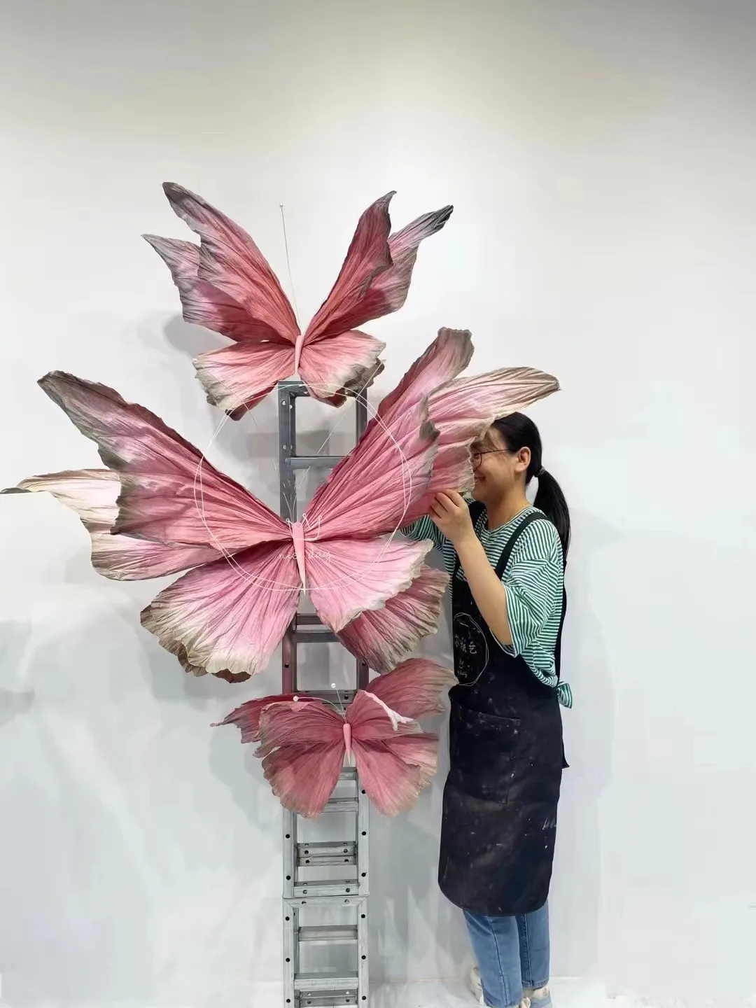 Q131 Handmade Paper Butterfly - Custom Giant Silk Prop
