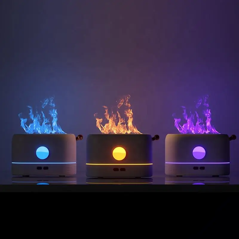 Best Gift Flame Humidifier Diffusers Portable Ultrasonic Flame Diffusor ...