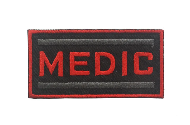 Fabric Embroidered Medic Identification Morale Patches With Hook Loop ...