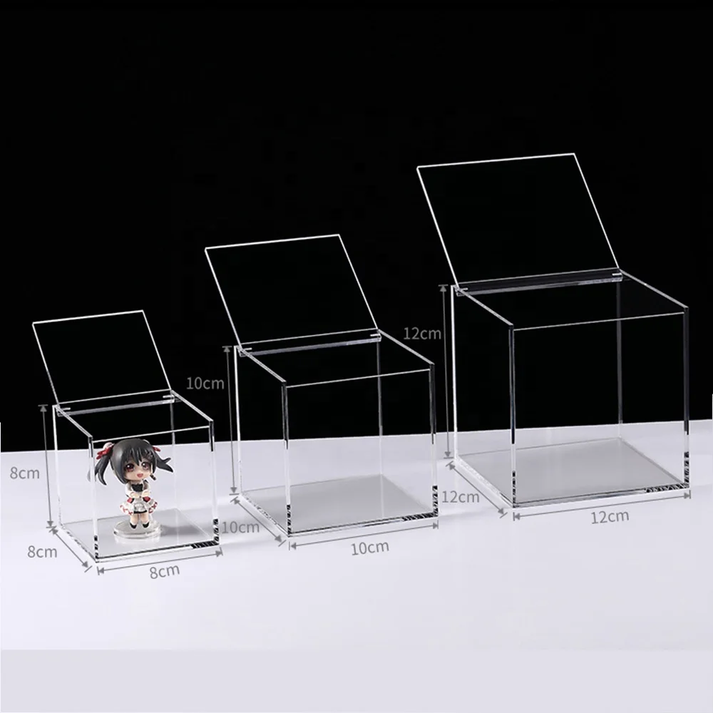 Custom 3by3by3 Transparent Dustproof Showcase Boxes Simple Acrylic ...