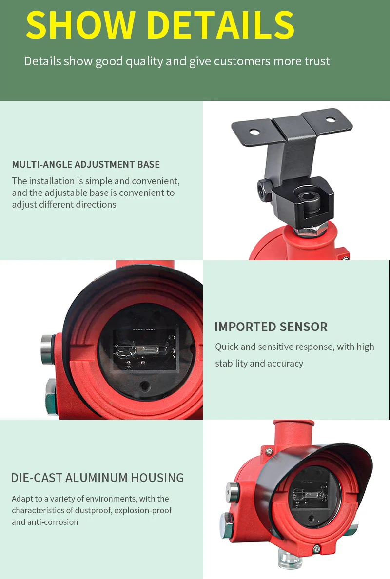 Explosion Proof Point-Type IR-UV Detector - Fixed Flame Alarm Monitor