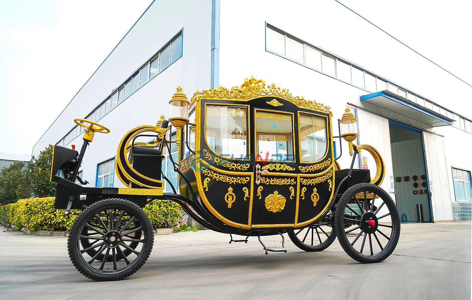 Luxury Classic Fashion Black Royal Horse Carriage/princess Wedding ...