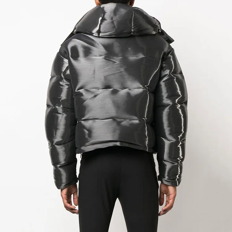 Oem High Quality Men Cropped Puffer Jackets Liquid Metal Down Jacket ...