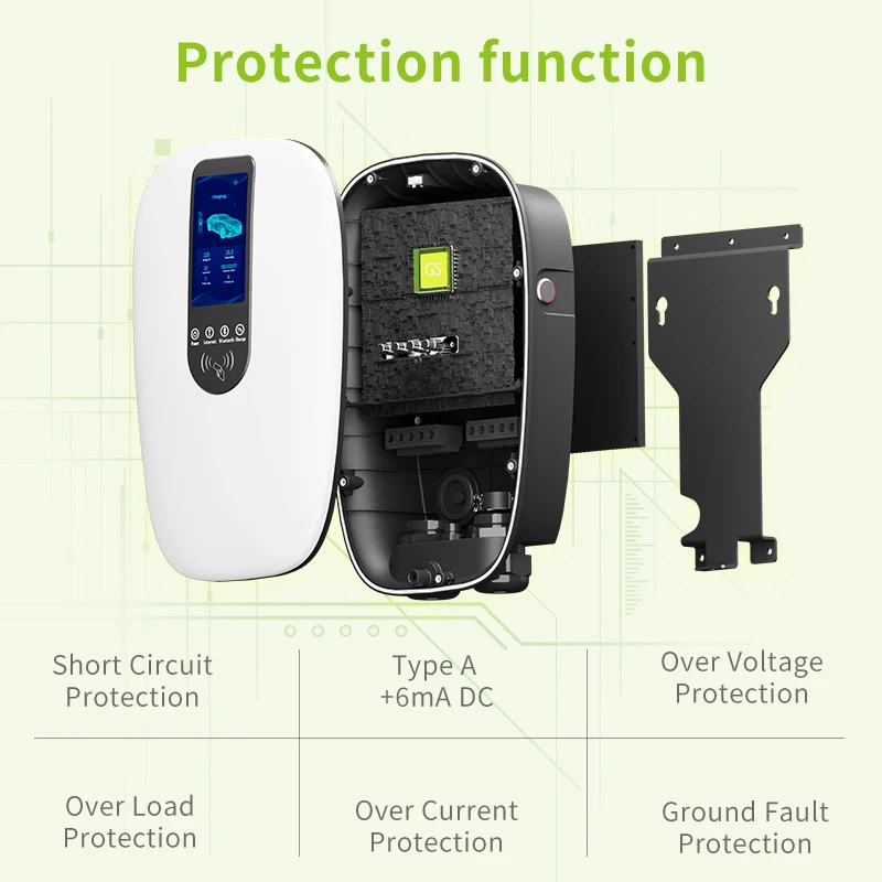 EV Charger 11kw Type2 Socket IEC62196-2 with 5m Cable 16A 3 Phase Evse ...