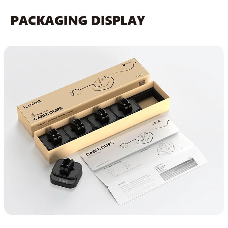 Lamicall Cm02 Adhesive 5pack Cable Spring Holder Clips Adjustable Cord ...