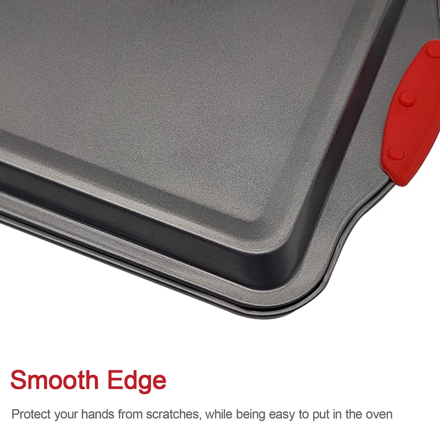 High Quality Bakeware Cookie Baking Pan Set Silicone Handle Non Stick ...