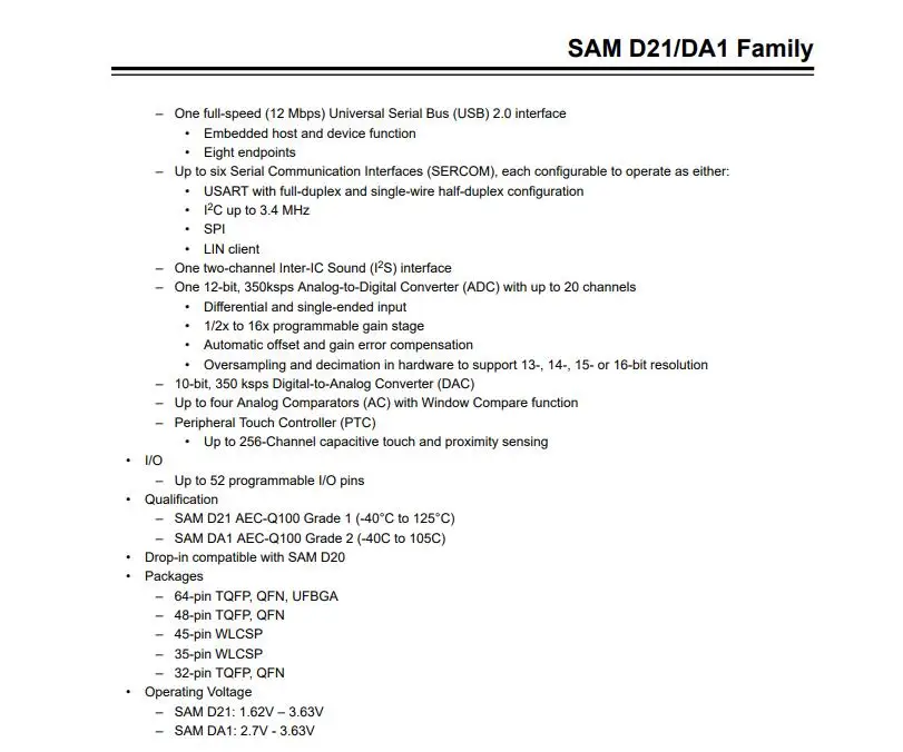 Atsamd21e18a-mu Cortex M0+ Ic Mcu 32bit 256kb Flash 32qfn Integrated Circuit Arm ...