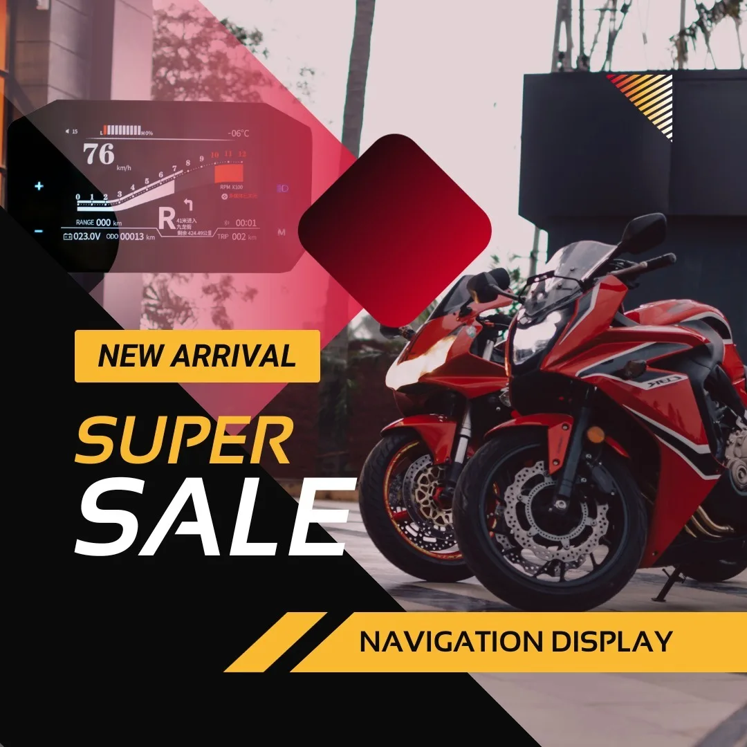 Custom Bike TFT Navigation Display for Electric Motorcycle Ebike ...