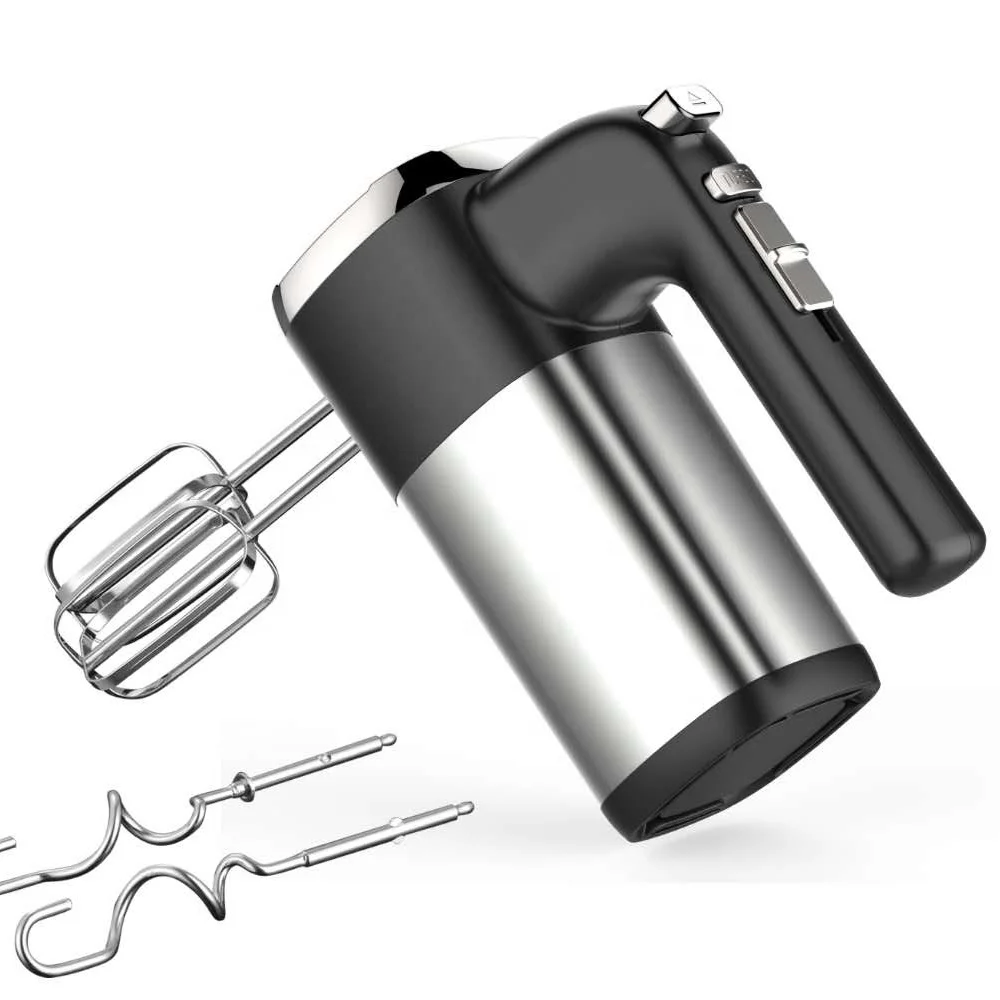 Hot Sale 5 Speed Stainless Steel Hand Mixer Egg Beater Dough Mixer Food ...