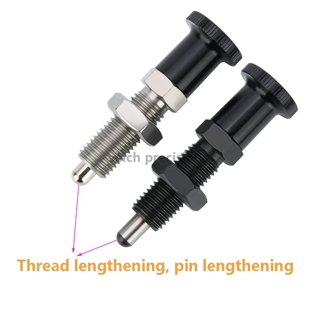 Carbon Steel Stainless Steel Long Thread Index Bolts Indexing Plunger ...