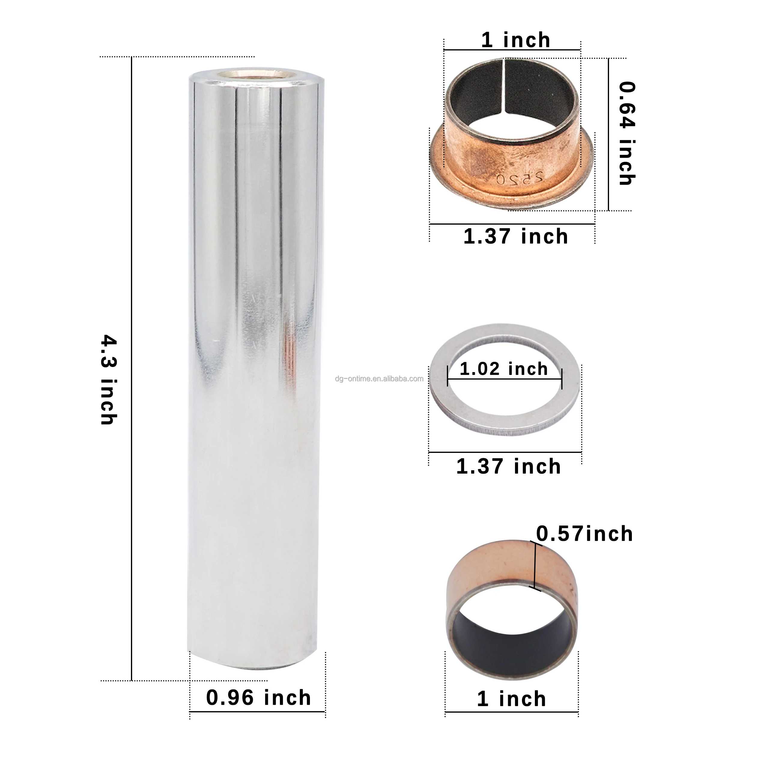 EZGO TXT/RXV Golf Cart Bushing Spindle King Pin Tube,Claw Copper Sleeve ...