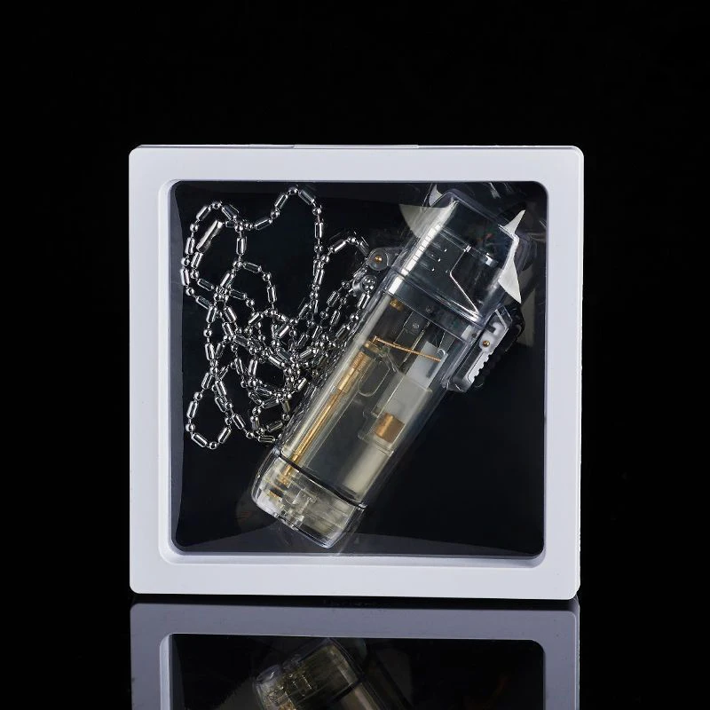 Transparent Waterproof Green Flame Lighter Butane Gas Gradient Color ...