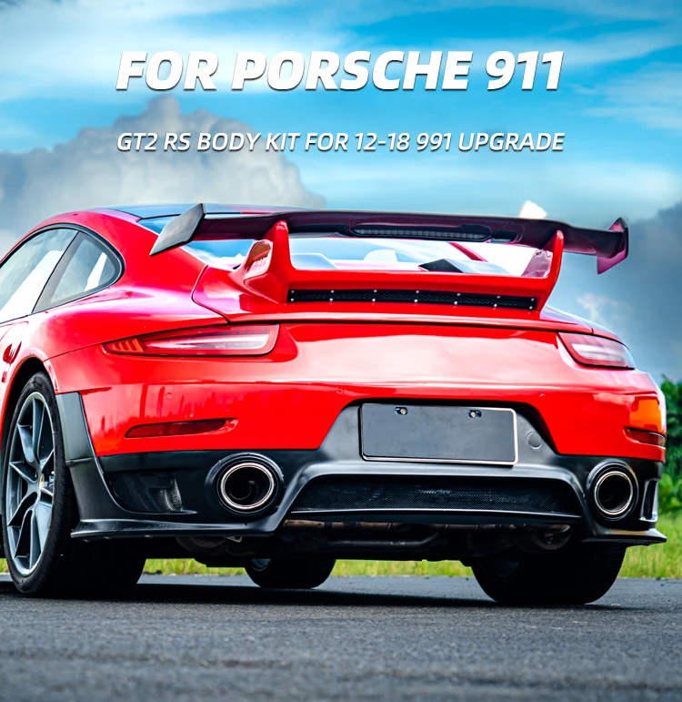 Car Bodykit Carbon Fiber Rear Spoiler Wing 2012-2018 991 Rear Bumper ...