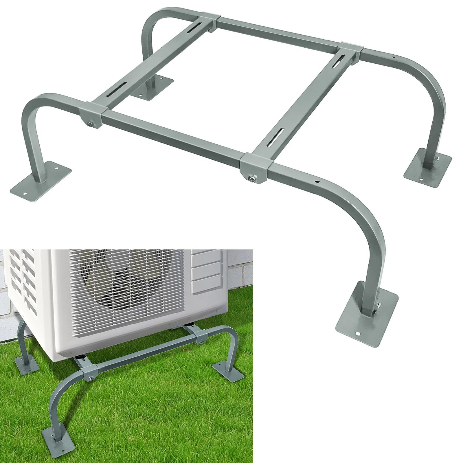 Adjustable Hot-dip Galvanizing Outdoor Air Conditioner Condenser Holder ...