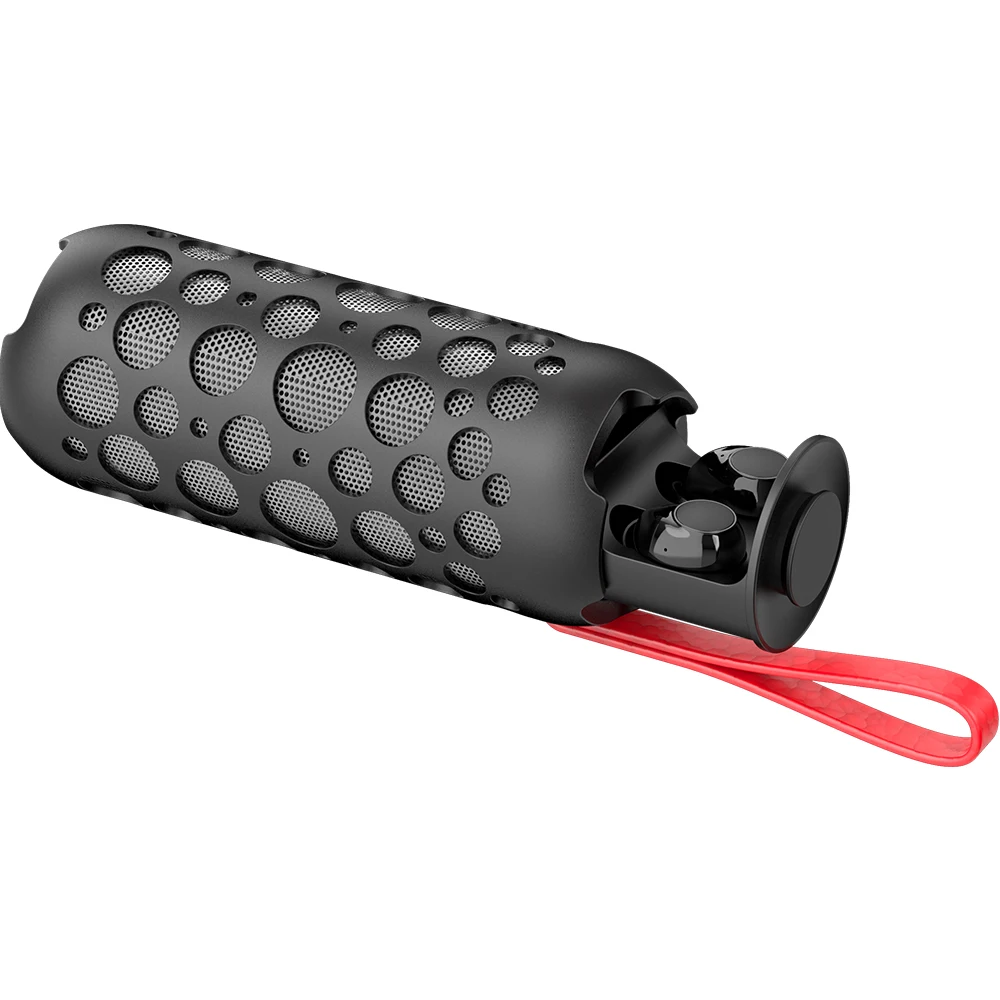 2 in 1 Bluetooth Speaker with Earbuds - Portable & Versatile