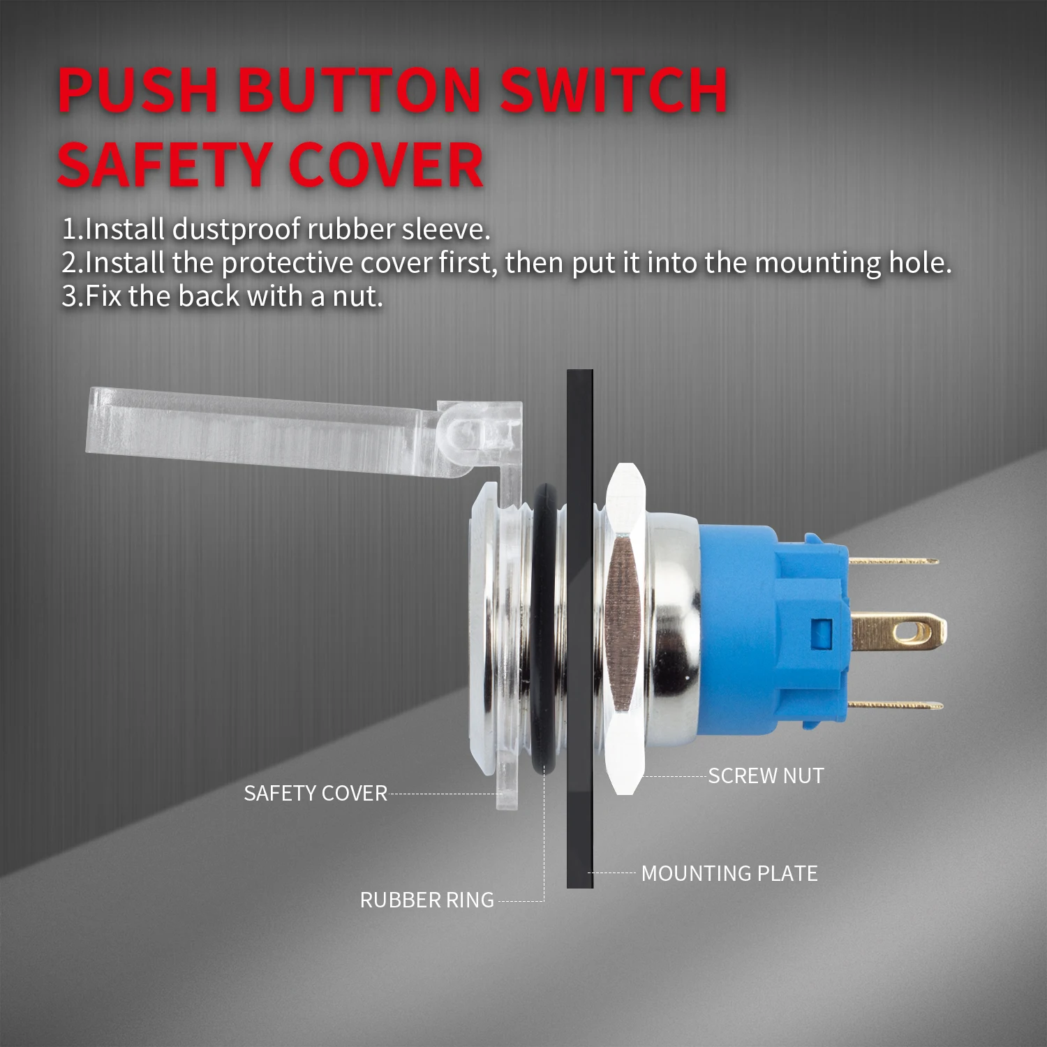 16mm Plastic Elevator Push Button Cover - IP65 Protection for ...
