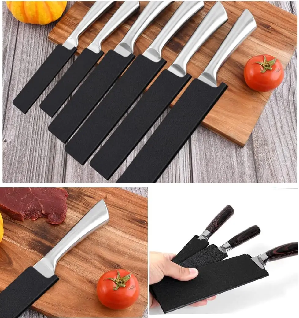 Universal Knife Blade Edge Guards Bpa Free Abs Plastic Non-scratch Felt ...