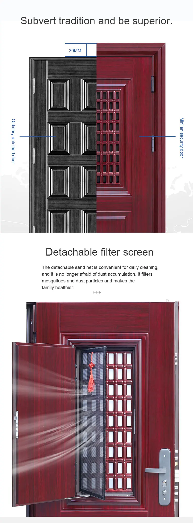 Double-layer Security Door - Burglarproof & Soundproof