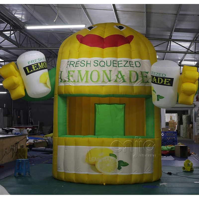 Inflatable Advertising Tent Lemon Pop Up Beach Tent Lemon Selling Beverage Stand Drinks Station ...
