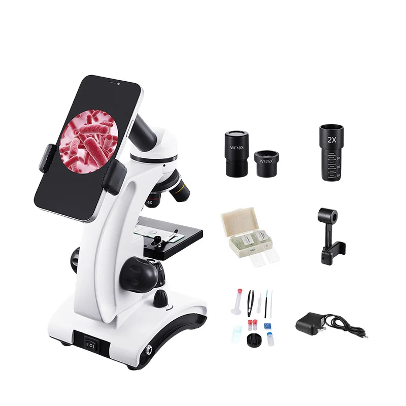 Microscope 2000x Monocular Straight Tube With Glass Slide Optical ...