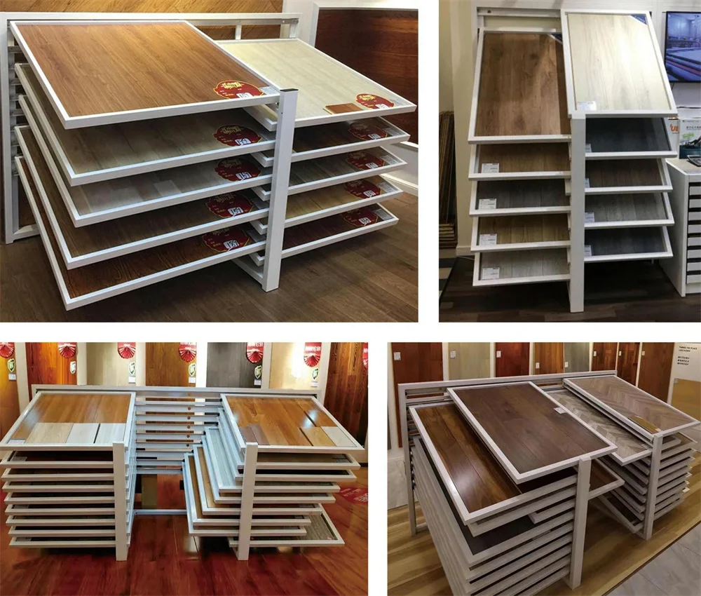 Modern Wooden Floor Display Racks - Customizable Solutions