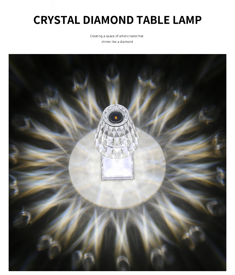 Usb Charging Touching Control Lampe Rgb Crystal Color Changing Lamp ...