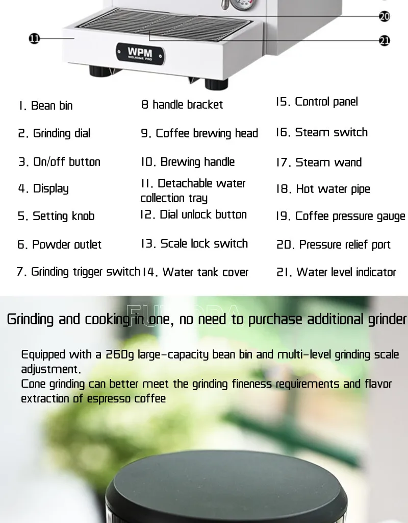 Super Steam PID Thermoblock Coffee Maker for Cafes