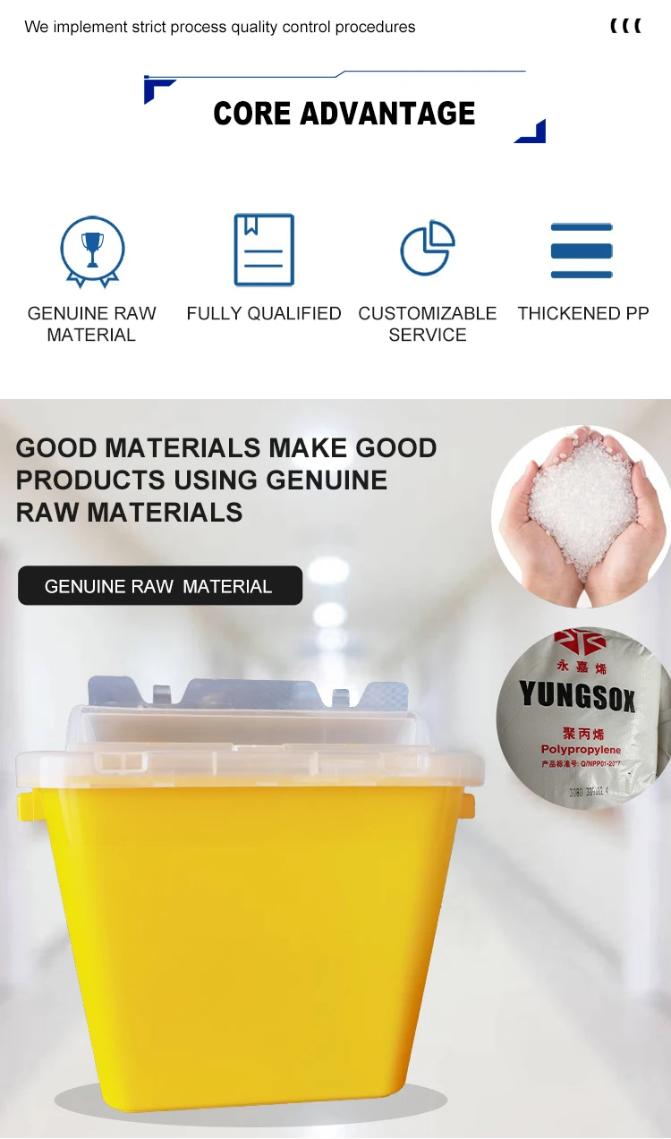 3l 5l 10l Medical Waste Disposable Plastic Sharp Boxes - Buy Disposable Plastic Container ...