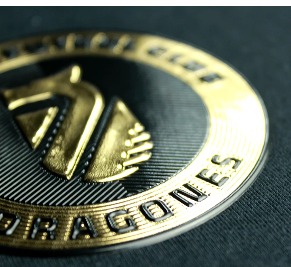 Custom Golden 3D LOGO TPU Patch for Clothing & Accessories