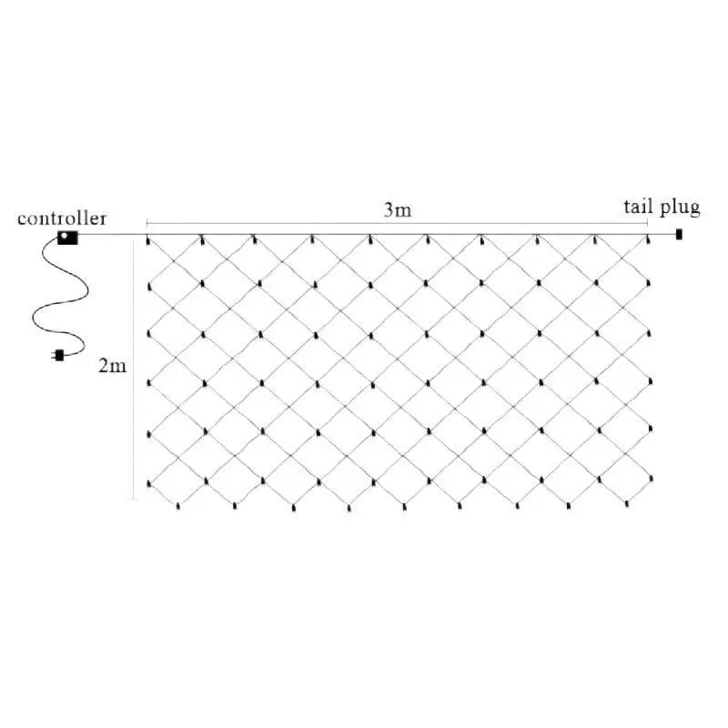 Net Mesh Fairy String Light 3x2m 6x4m Led Waterproof Decoration Window ...