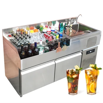 Stainless Steel Portable Bar Bartender Station Cocktail Bar Station ...