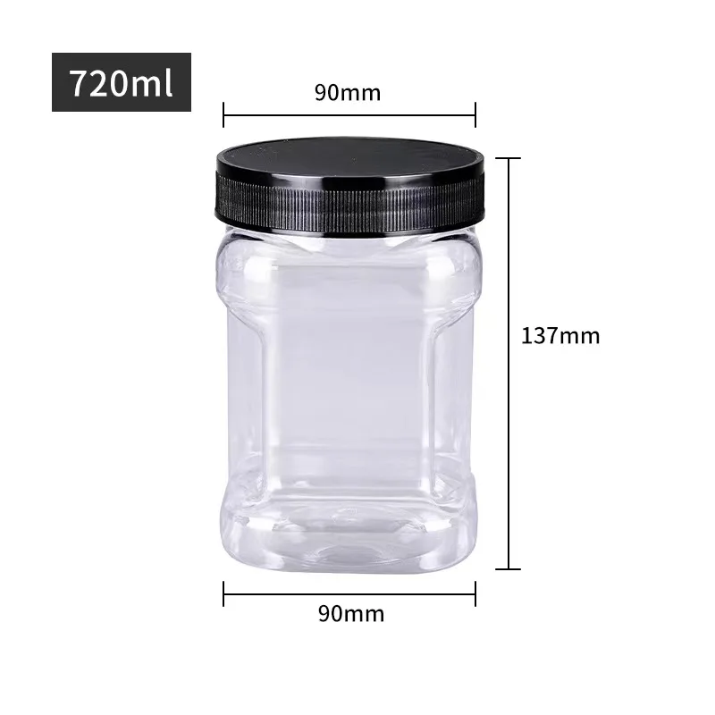 Empty Pet Plastic Jars - Versatile Storage Solutions