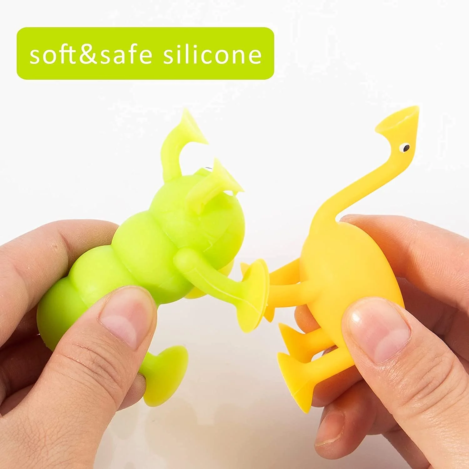 Af Wholesale Sucker Baby Animals Shape Silicone Bath Toy Organizer Kit ...