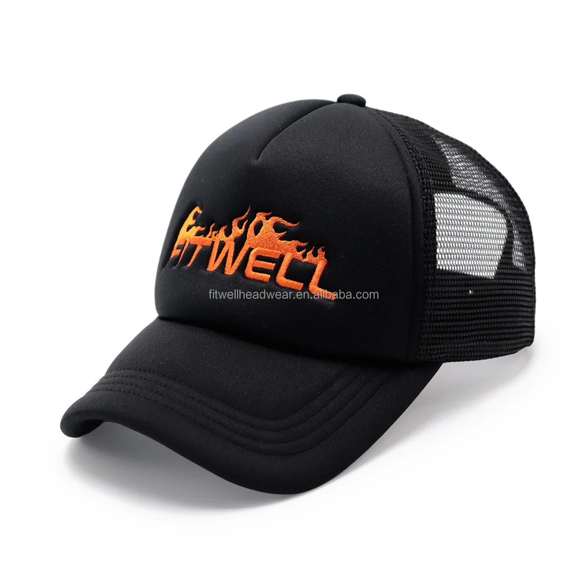 Design Your Own Embroidery Logo for Foam Mesh Trucker Caps